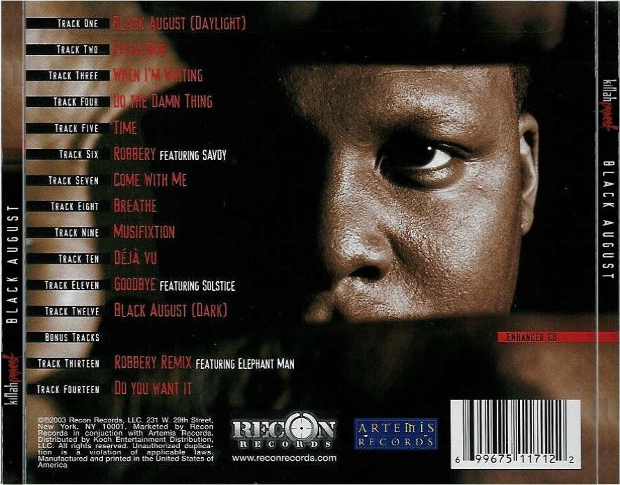 Killah Priest Black August : Back | CD Covers | Cover Century | Over 1. ...